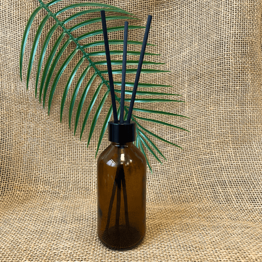 Frasco Difusor Vidro Âmbar 200ml C/ Tampa Luxo (5 Unidades ...